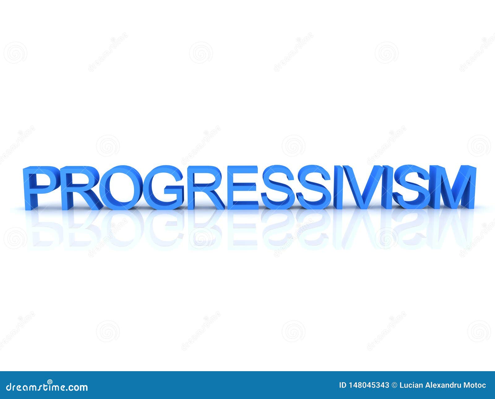 3D Rendering of Text Saying Progressivism Stock Illustration ...