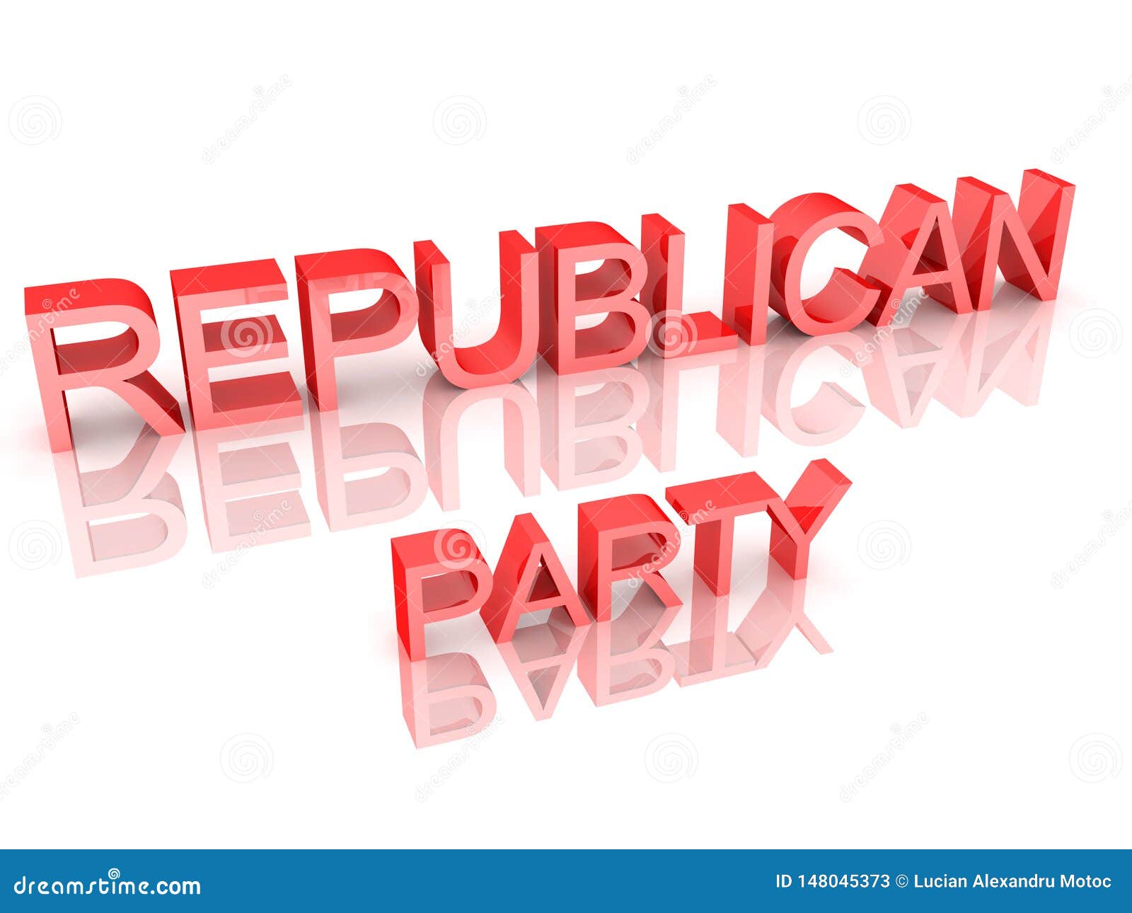 3D Rendering of Text Saying Republican Party Stock Illustration ...