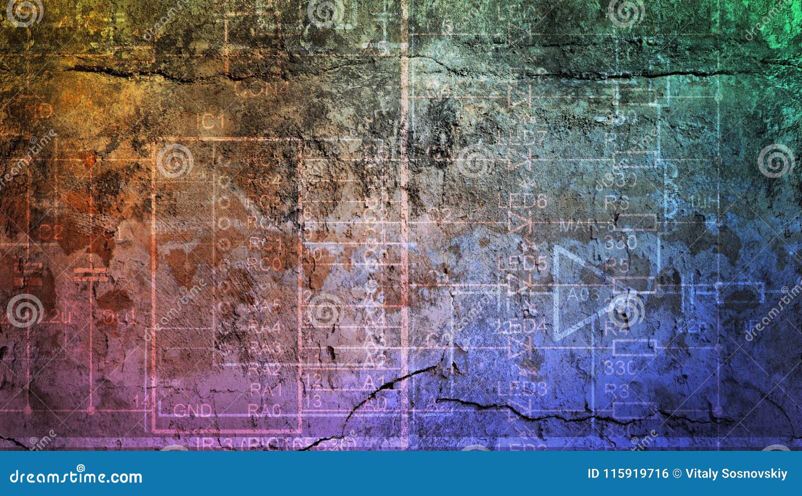 3D Rendering of a Multilayer Color Texture for a Background Base Stock ...
