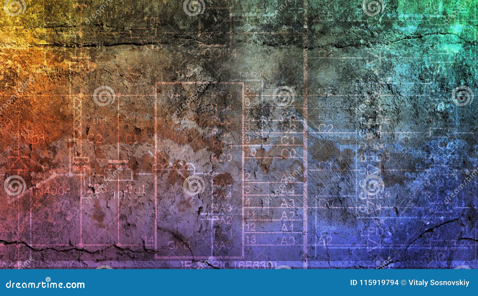 3D Rendering of a Multilayer Color Texture for a Background Base Stock ...