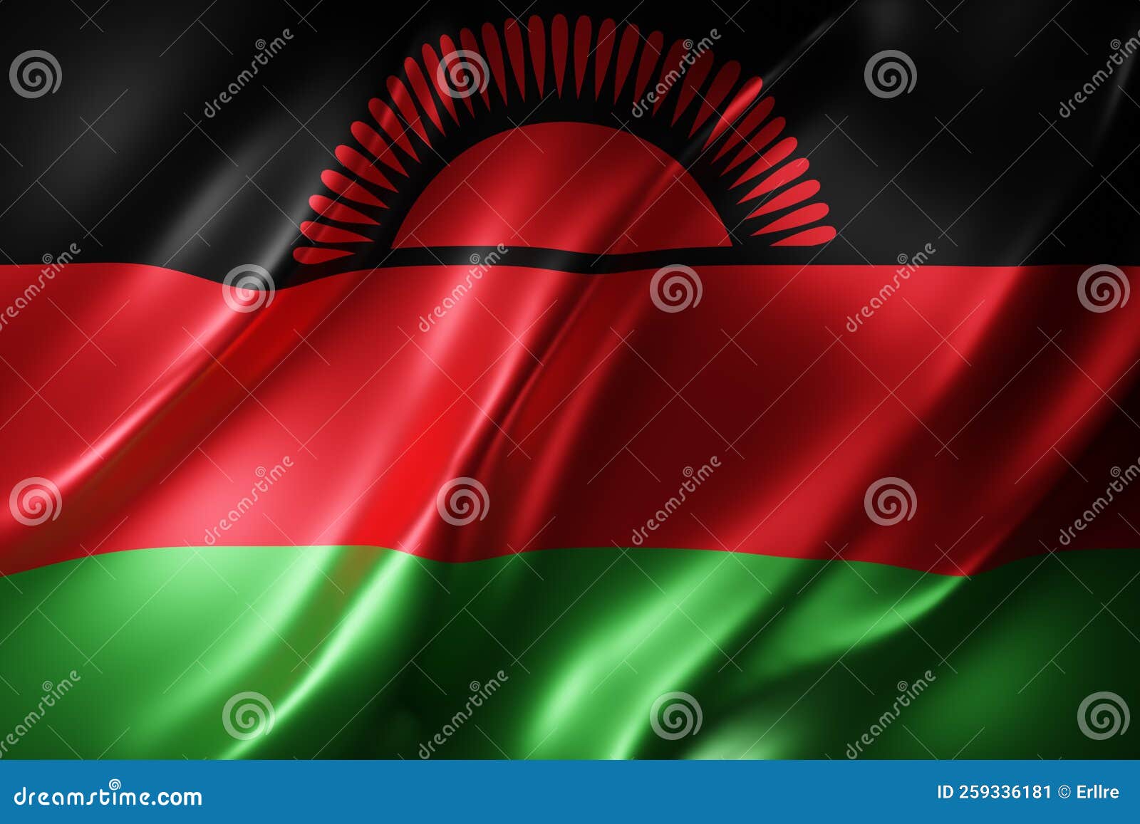 Malawi 3d Flag Stock Illustration Illustration Of Travel 259336181