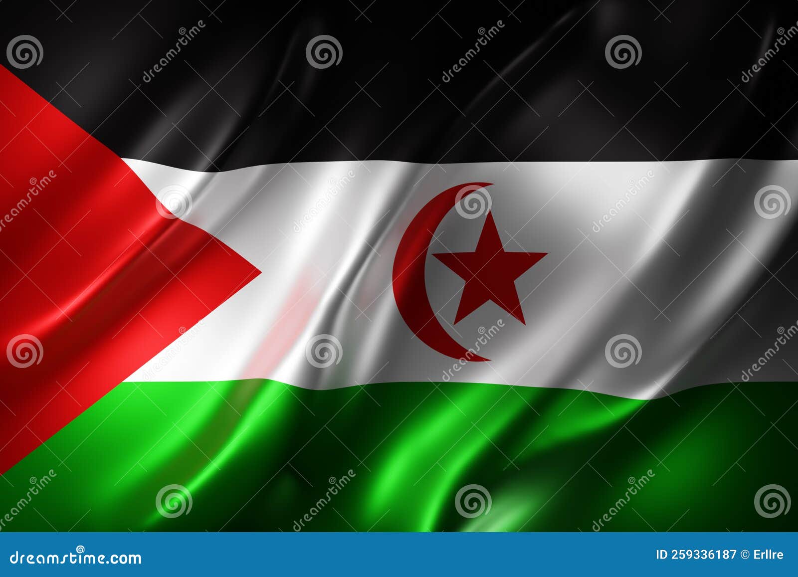 Sahrawi Arab Democratic Republic 3d Flag Stock Illustration ... Sahrawi Arab Democratic Republic 3d Flag Stock Illustration ...