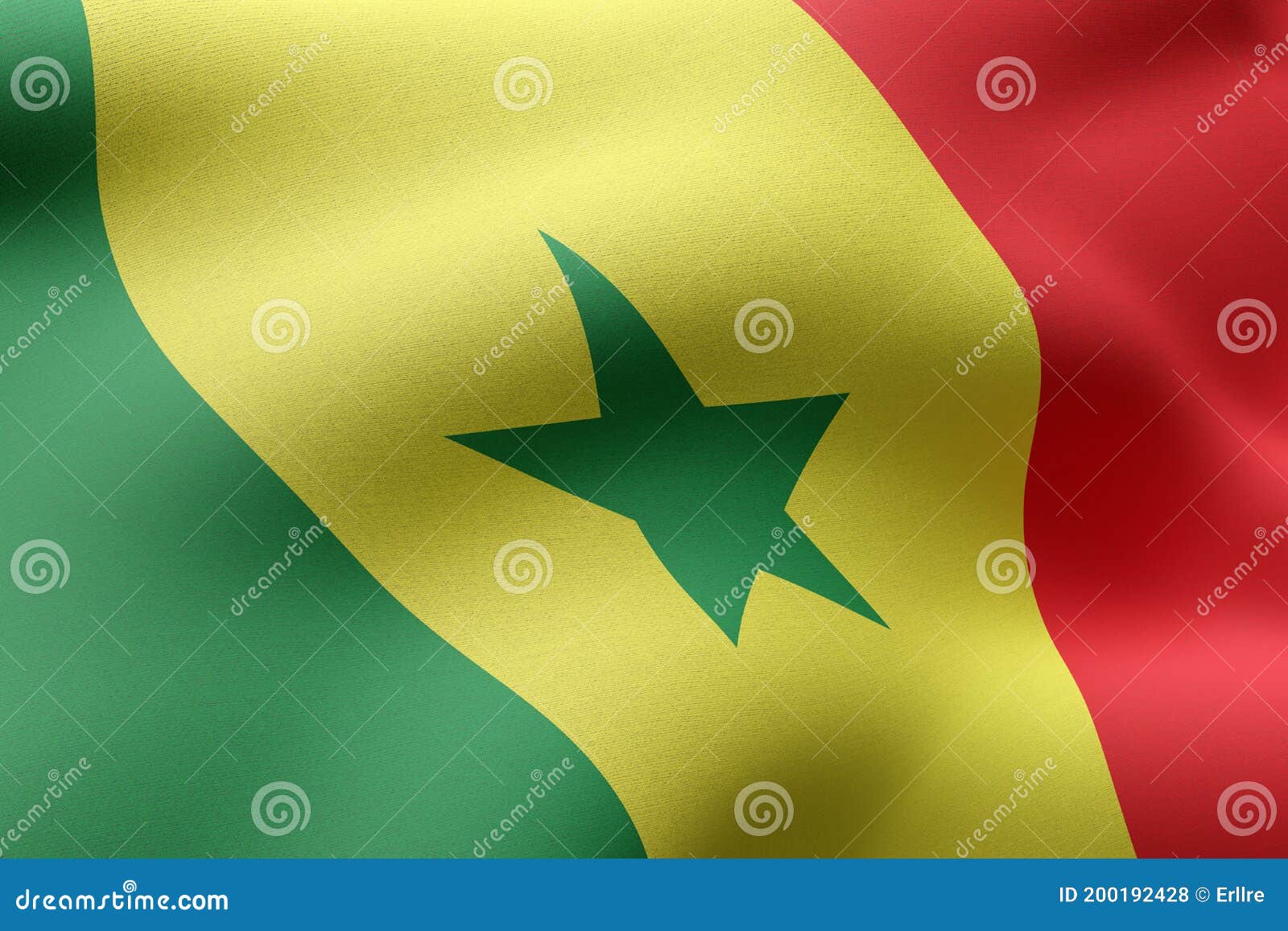 National Map Of SENEGAL Inside African Continent Cartoon Vector ...