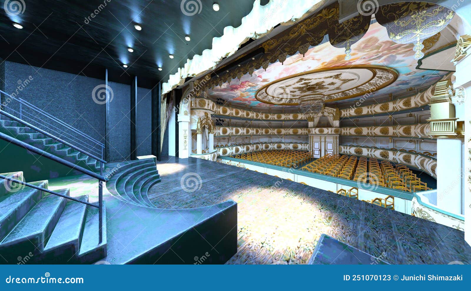 3D Rendering of the Theater Stock Illustration - Illustration of hobby ...
