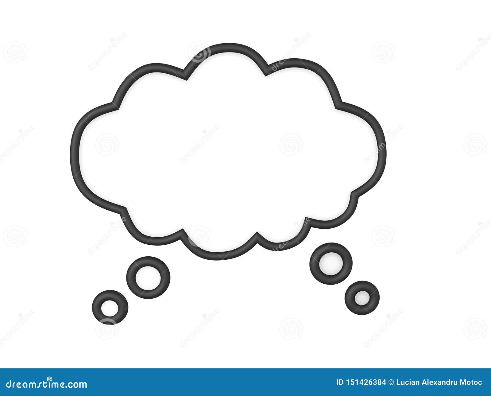 3D Rendering of a Thought Bubble for Two People Stock Illustration ...