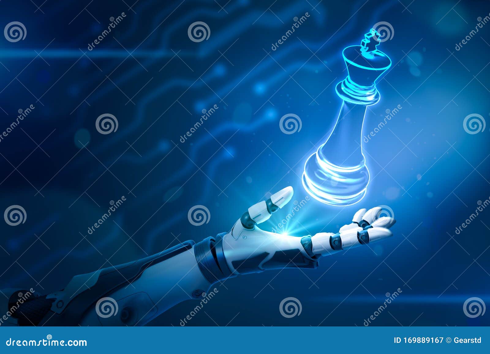 Neon Chess Game On The Futuristic Spaceship, With Holographic Interface ...