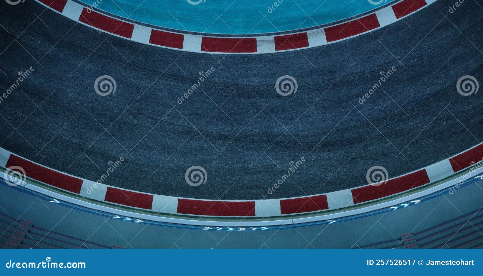 3d Rendering Top View Empty Curve Racetrack Stock Illustration - Illustration of grand, aerial ...