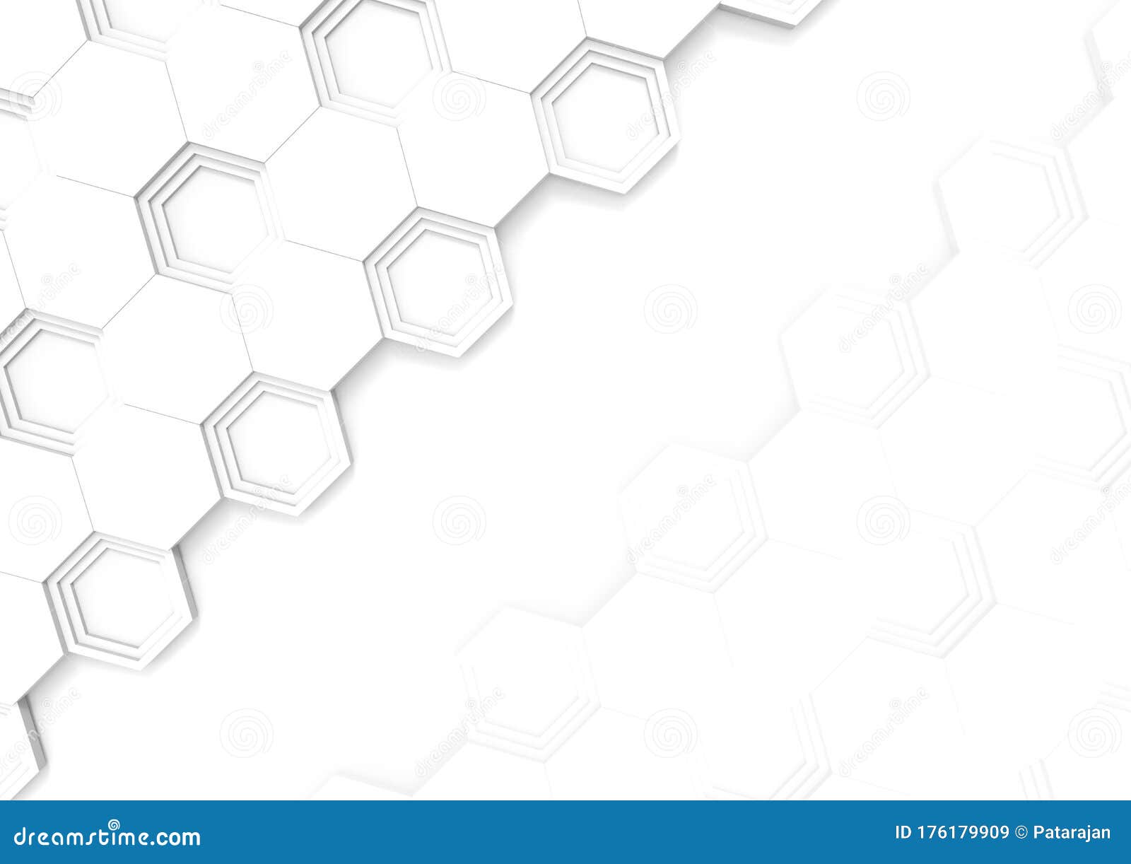 3d Rendering. Top View of Modern Hexagon Shape Tile Pattern on Copy ...