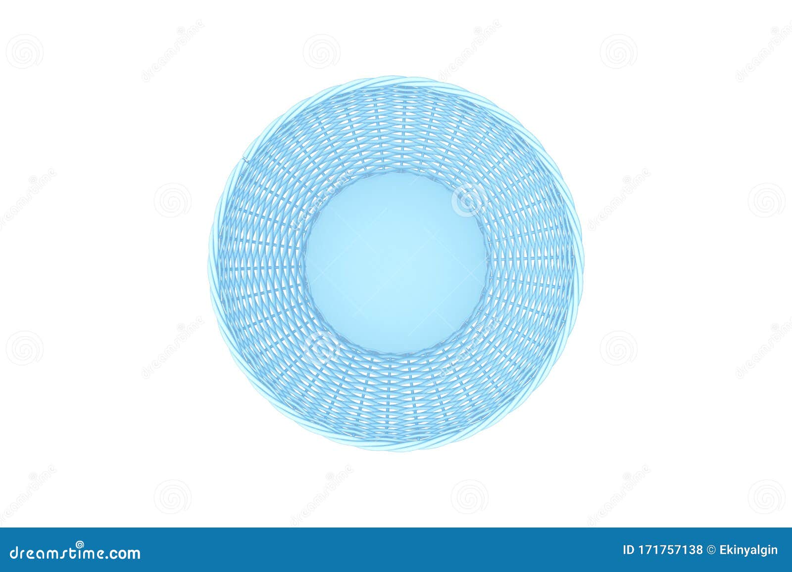 3D Rendering Rounded Plastic Basket Stock Illustration - Illustration ...