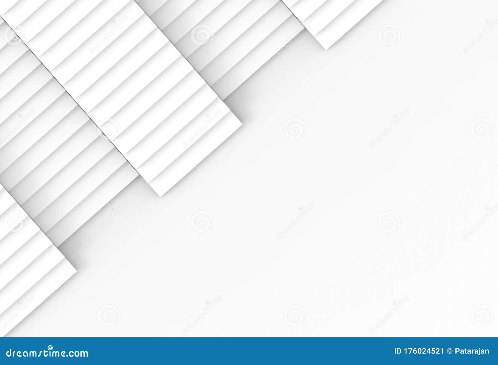 3d Rendering. Top View of White Stairs on Copy Space Background Stock ...