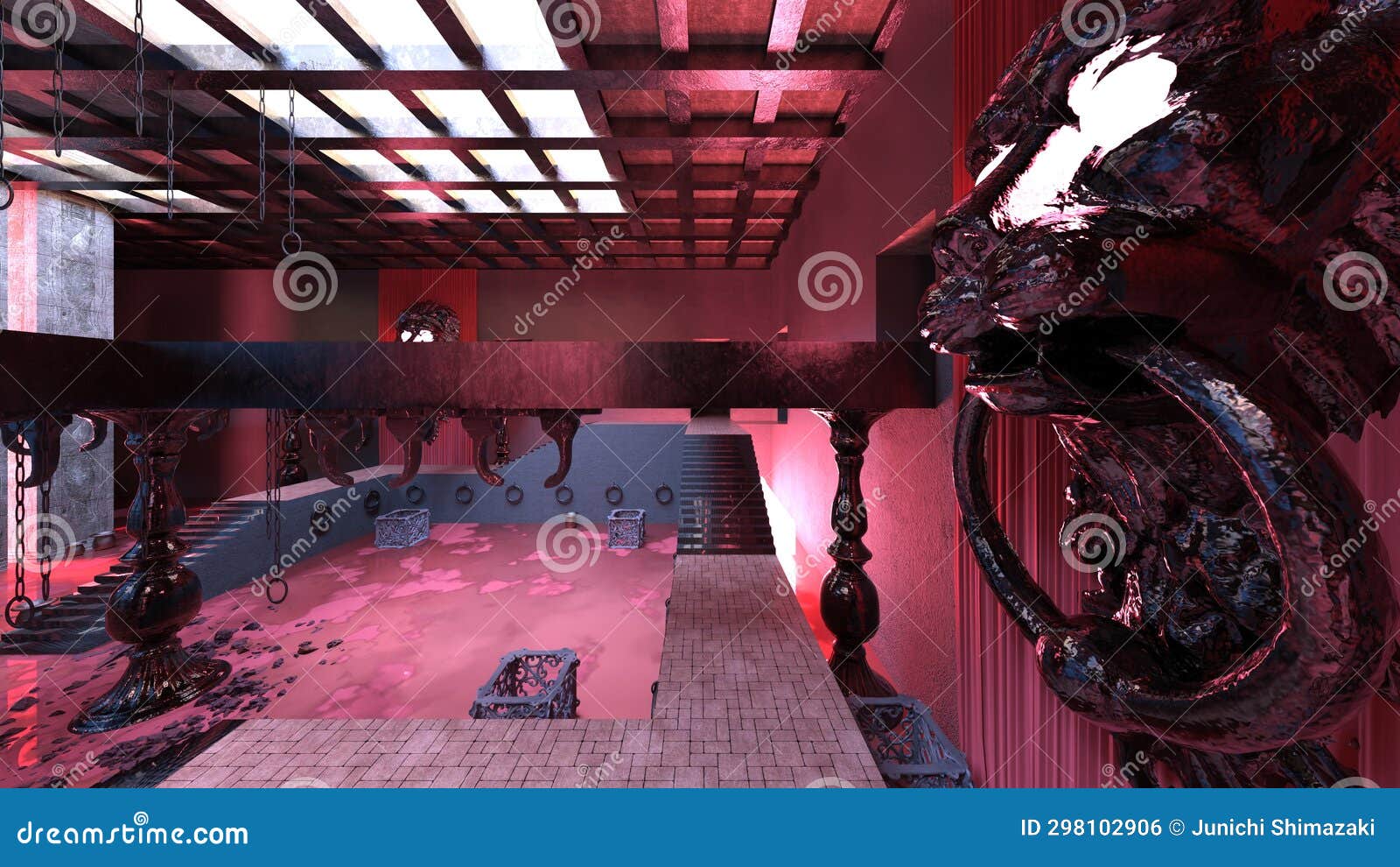 3D Rendering of the Torture Chamber Stock Illustration - Illustration ...