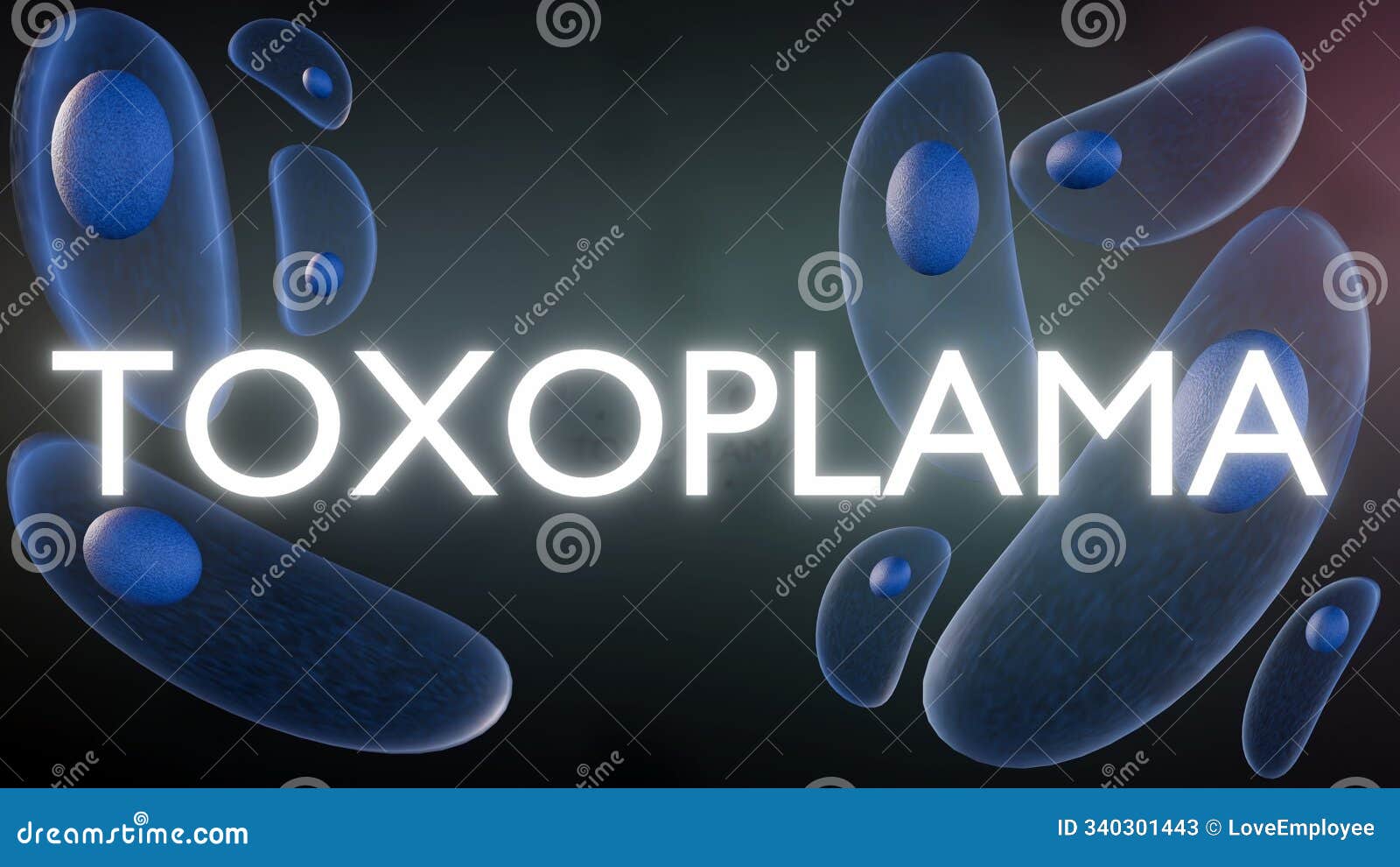 3d Rendering Of Toxoplasma Gondii And Red Blood Cells Stock Photo ...