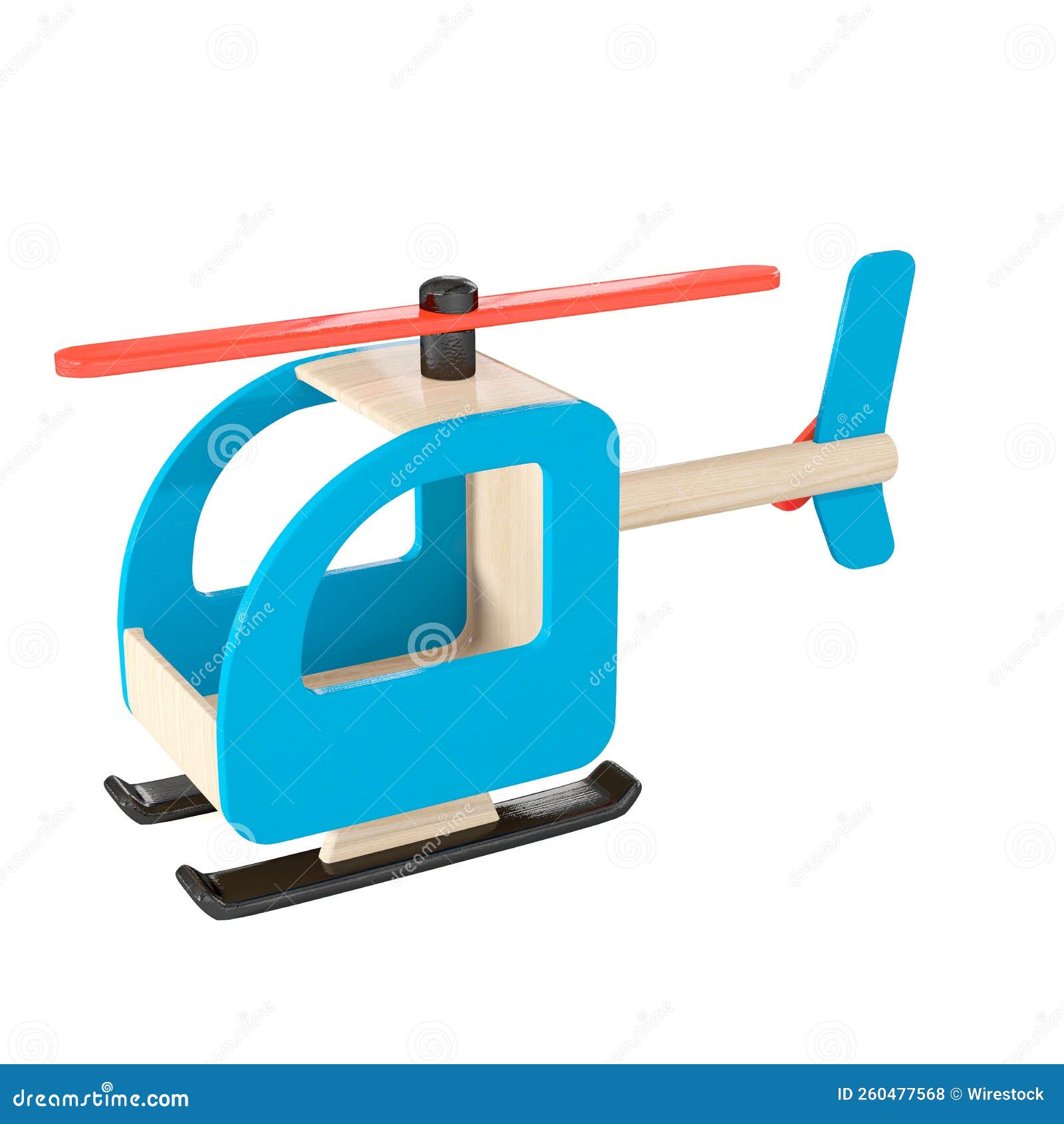 3D Rendering of a Toy Helicopter Isolated on White Stock Photo - Image ...