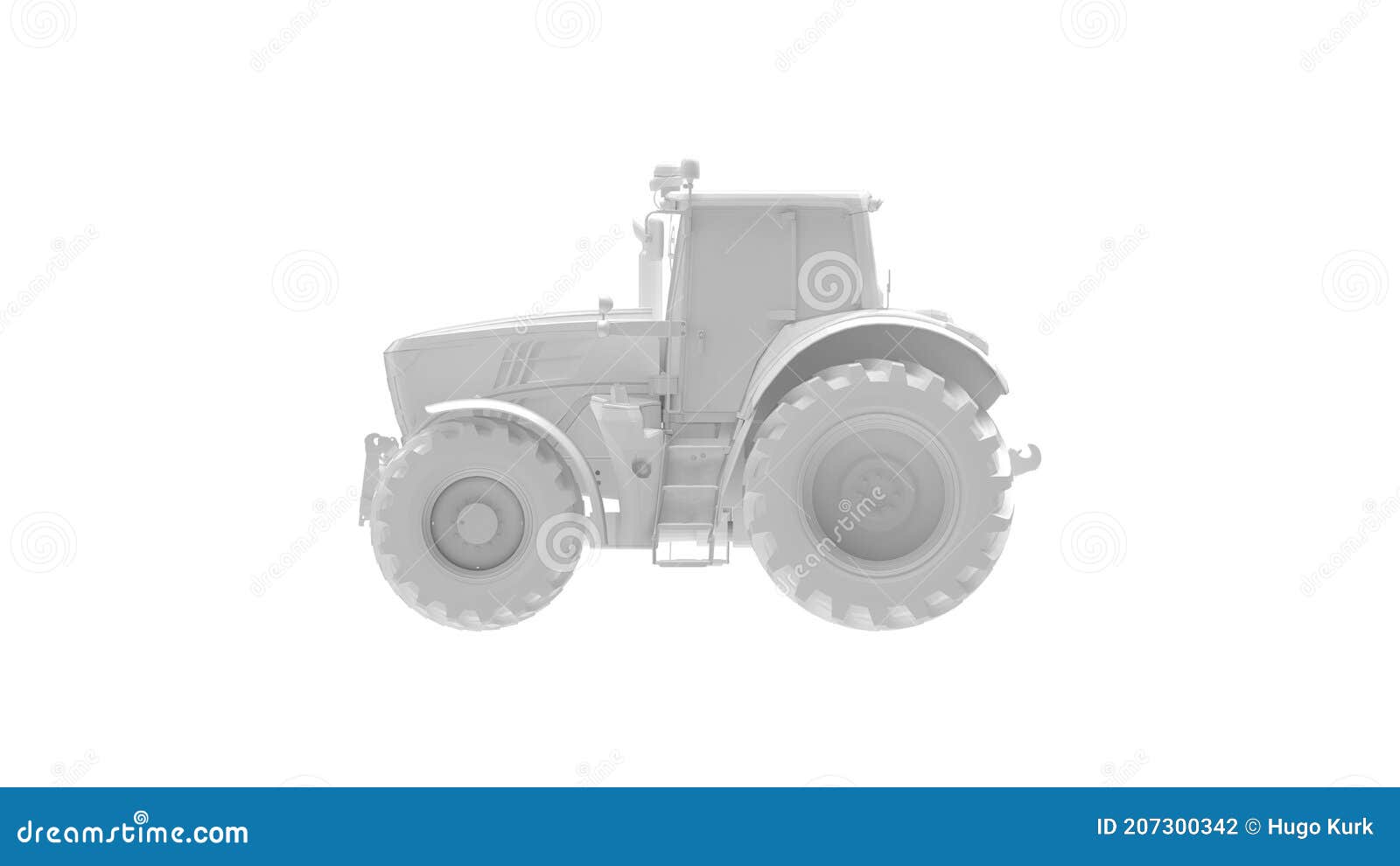 3D Rendering of a Tractor Computer Model Machinery Agriculture Tool ...