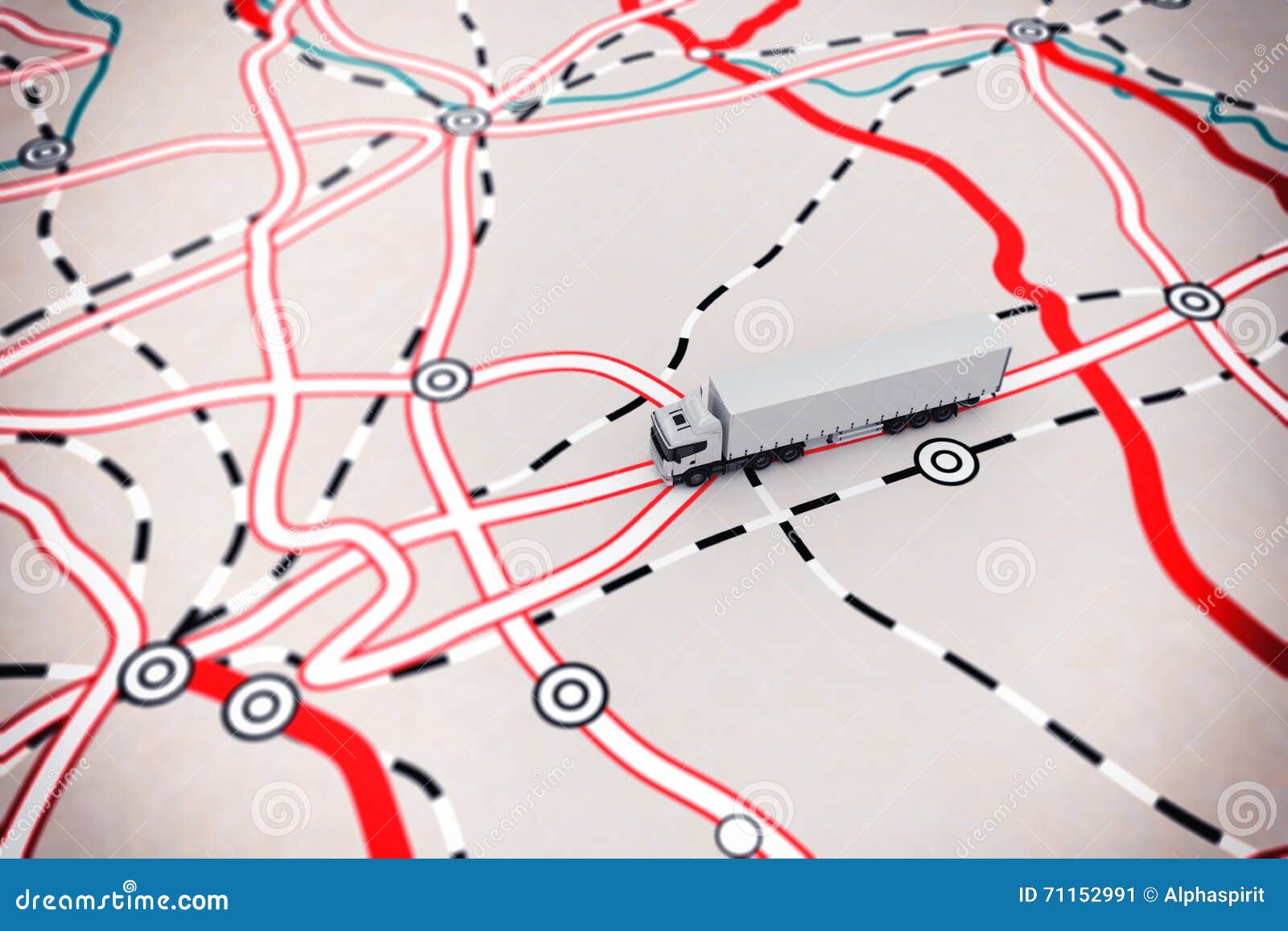 3D Rendering of Transport Map Stock Image - Image of path, location ...