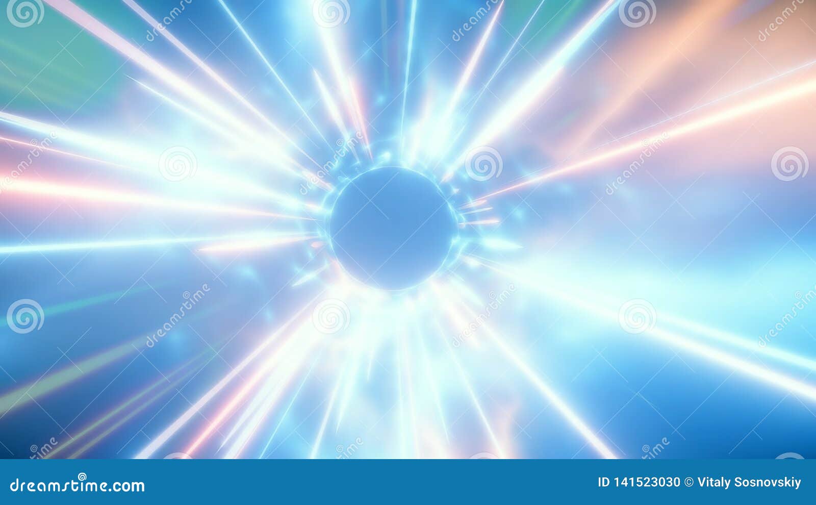 3D Rendering of Traveling in Space and Time at the Speed of Light Stock ...