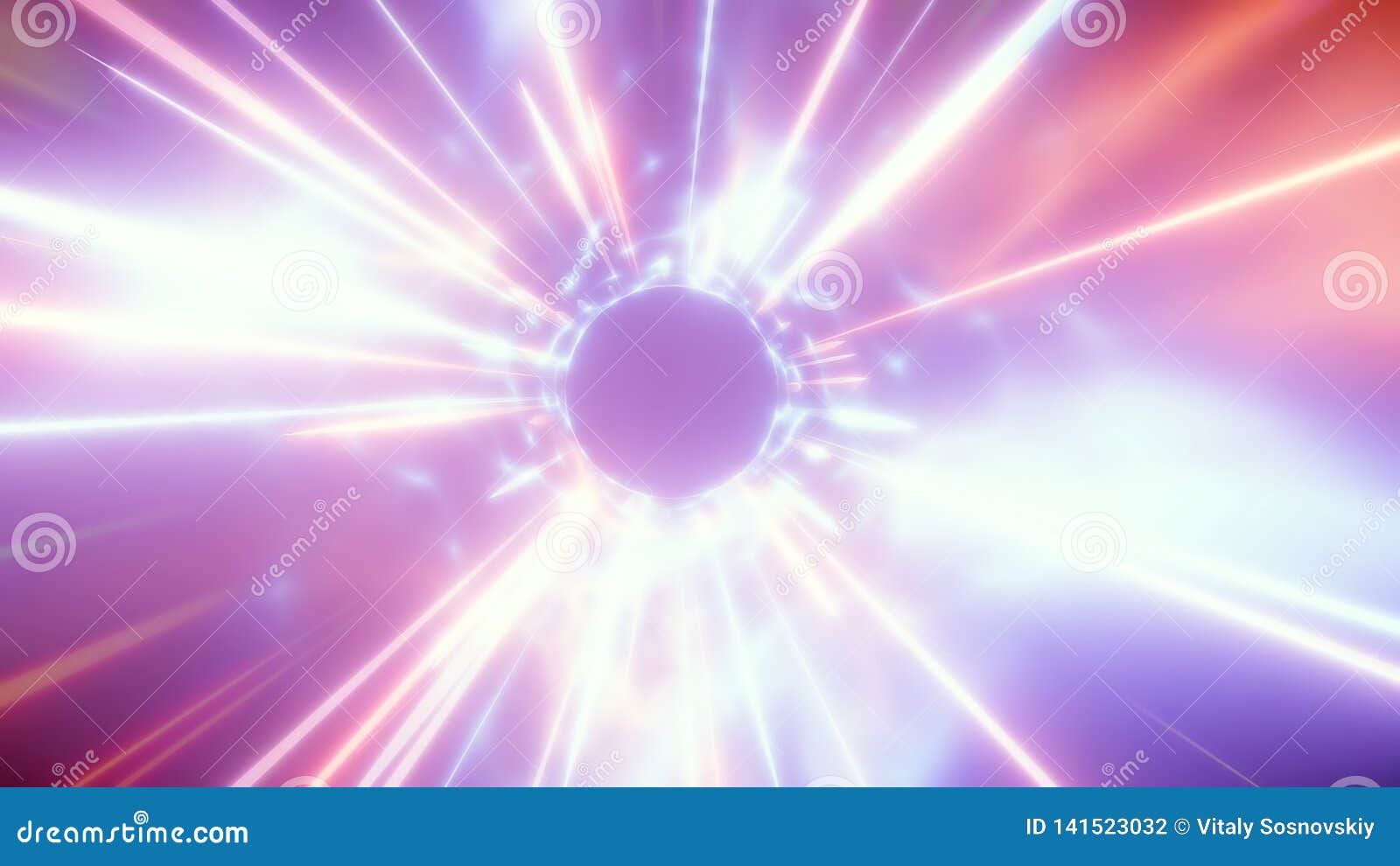 3D Rendering of Traveling in Space and Time at the Speed of Light Stock ...