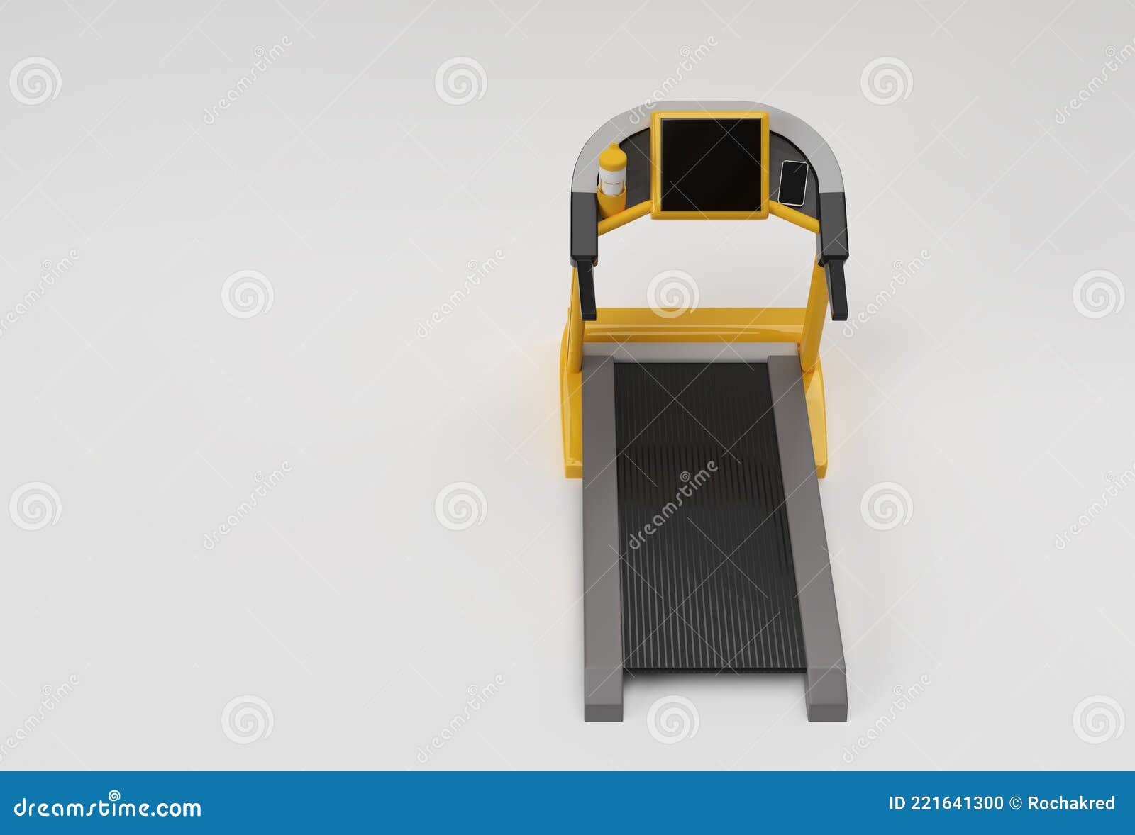 3d Rendering Treadmill or Running Machine on White Background Stock ...