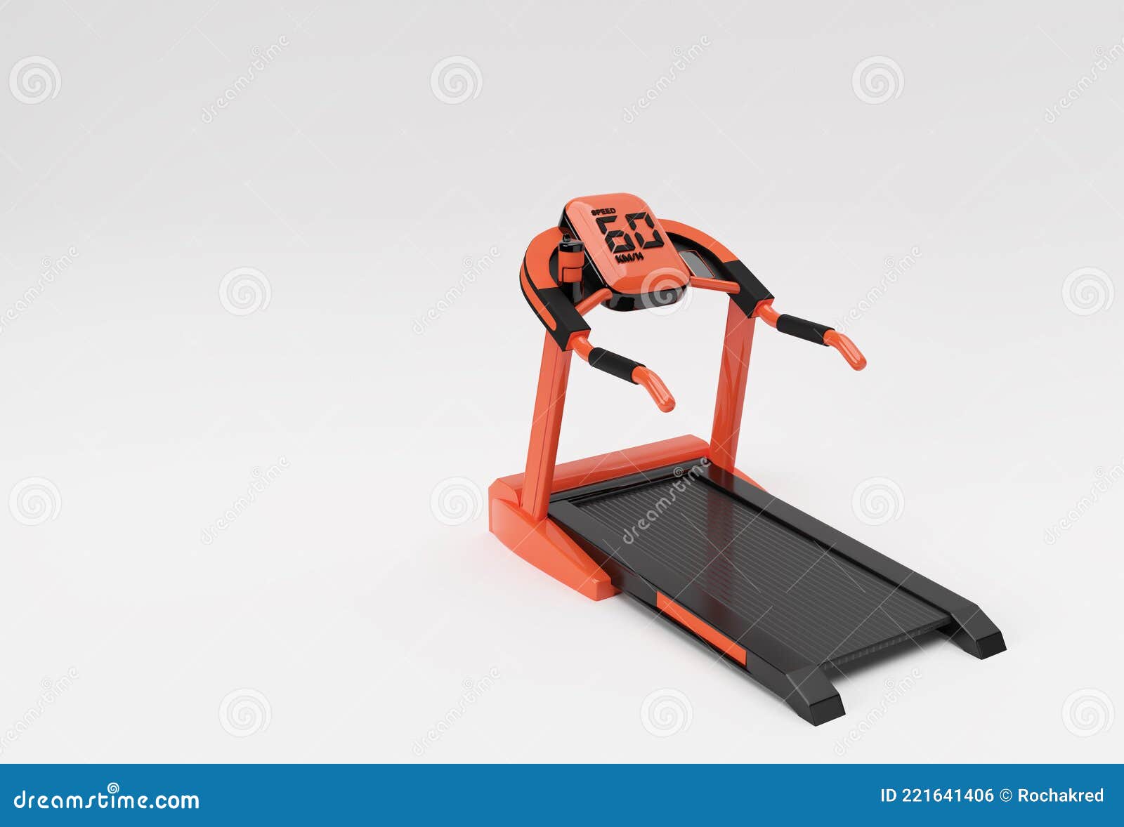 3d Rendering Treadmill or Running Machine on White Background Stock ...