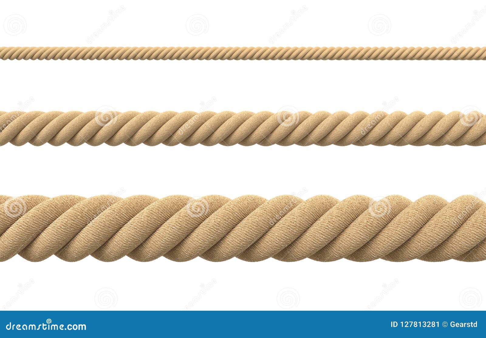 3d Rendering Of A Rope Tied In A Lasso And Flying On A White Background ...
