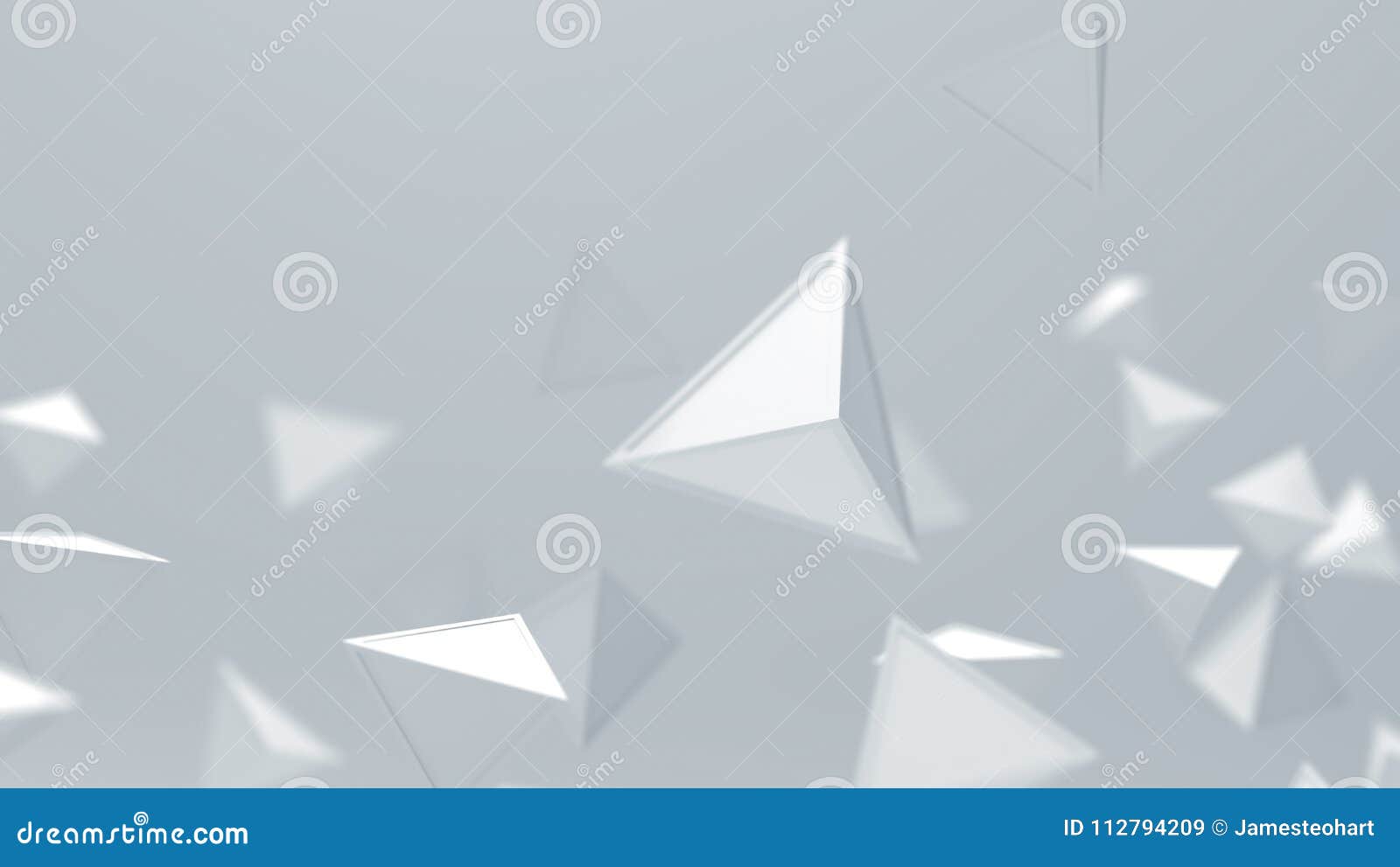 3d Rendering of Triangle Geometric Shapes Stock Illustration ...