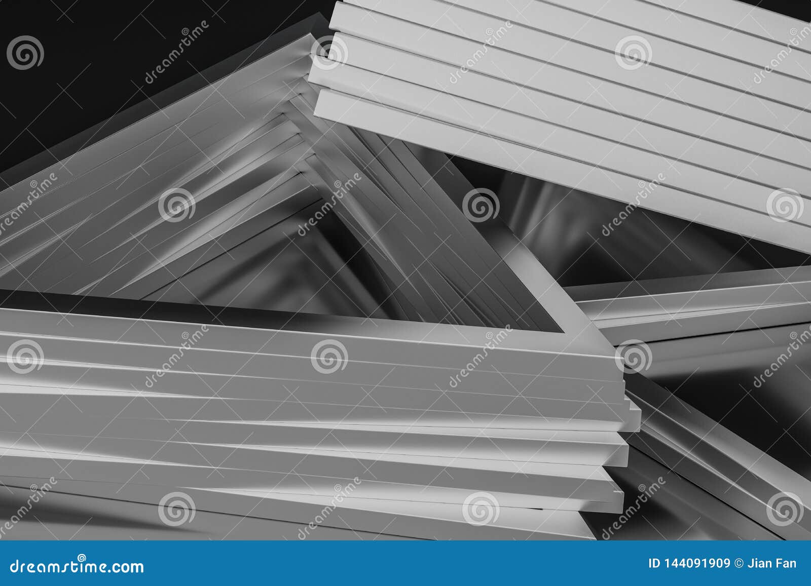 3d Rendering, Triangle Metal Framework, Industrial Background Stock ...