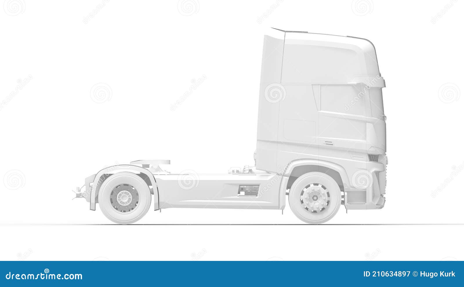 3D Rendering of a Truck Lorry Computer Model without Trailer Isolated ...