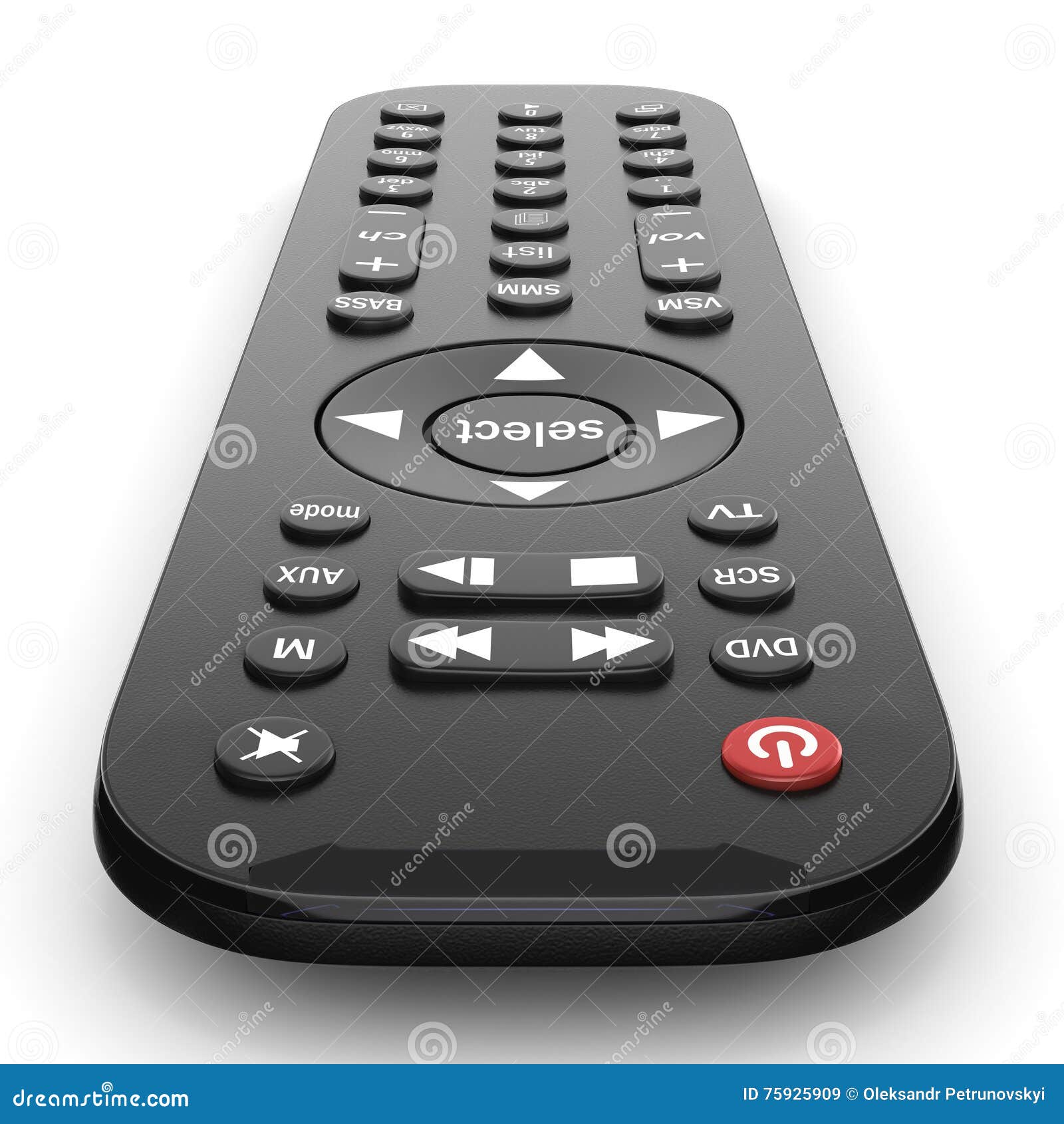 3D rendering TV Remote stock illustration. Illustration of choosing ...