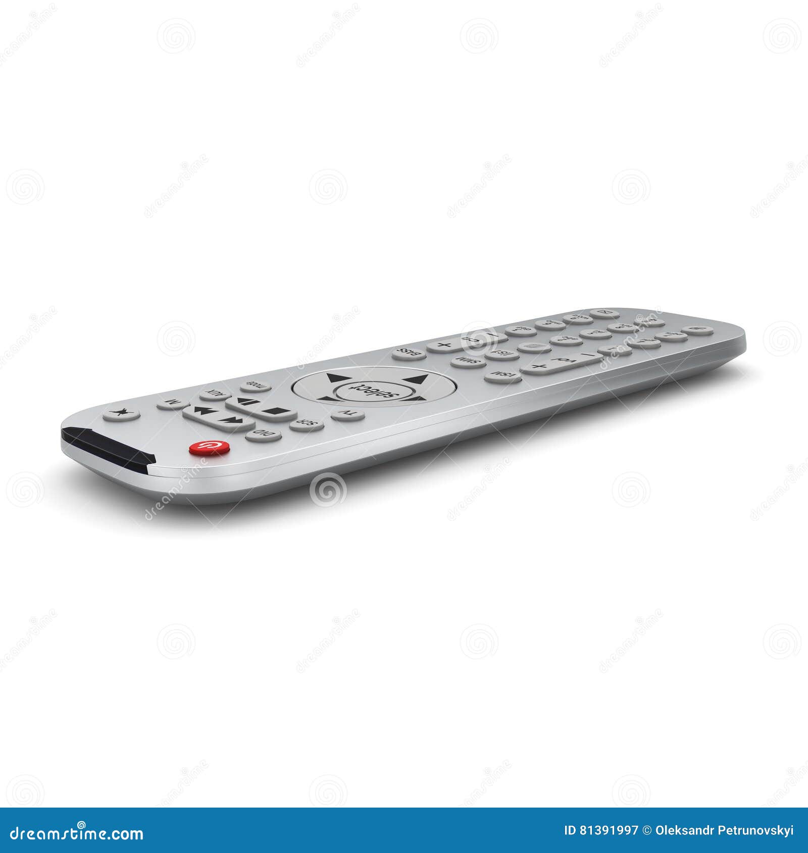 3D rendering TV Remote stock illustration. Illustration of isolated ...
