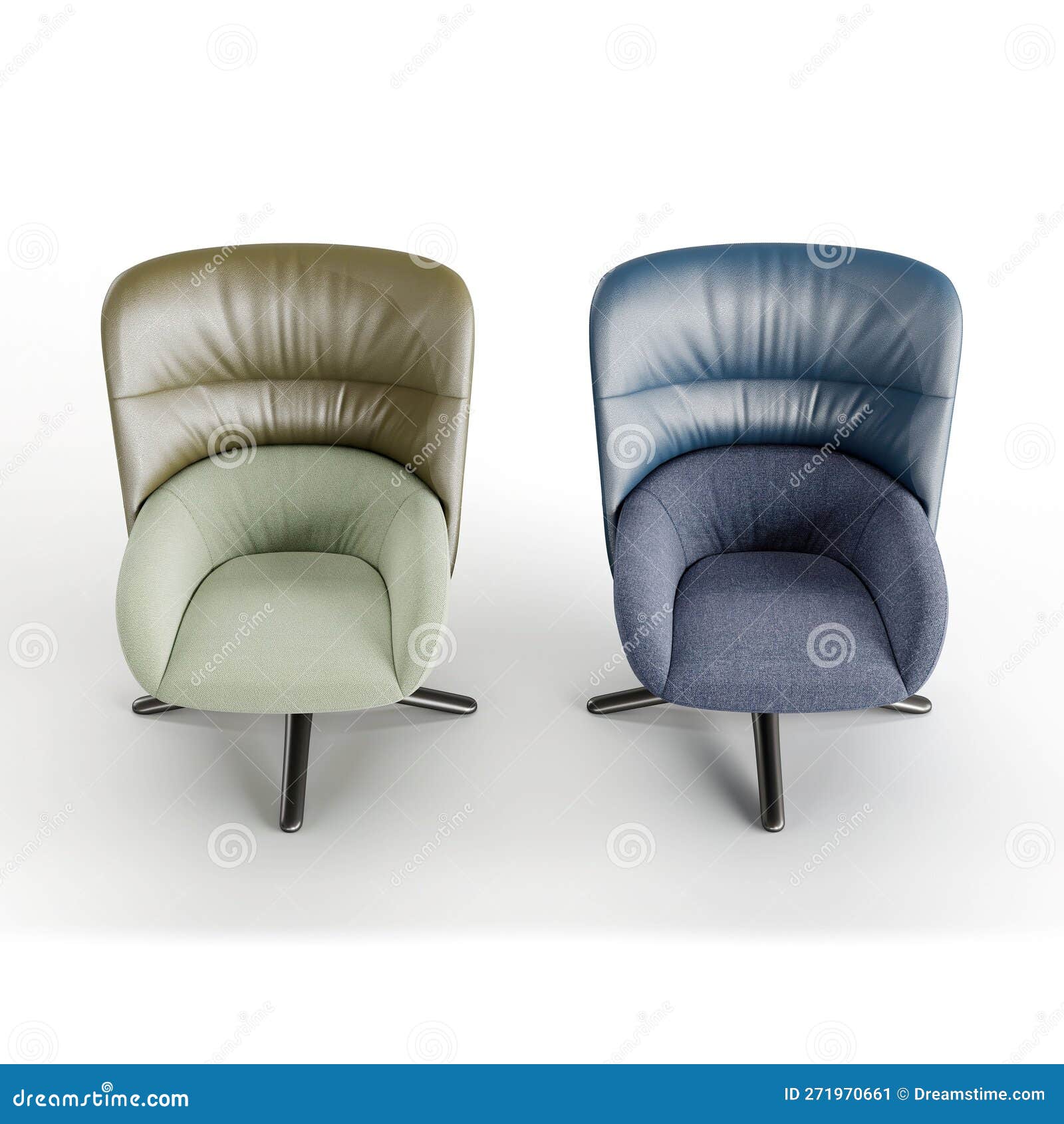 Two Comfy Chairs, 3d Rendering Stock Illustration - Illustration of ...