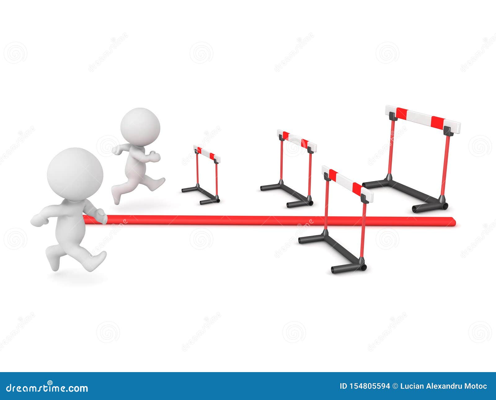 3D Rendering of Two Different Running Lanes, One Easy and One Hard ...