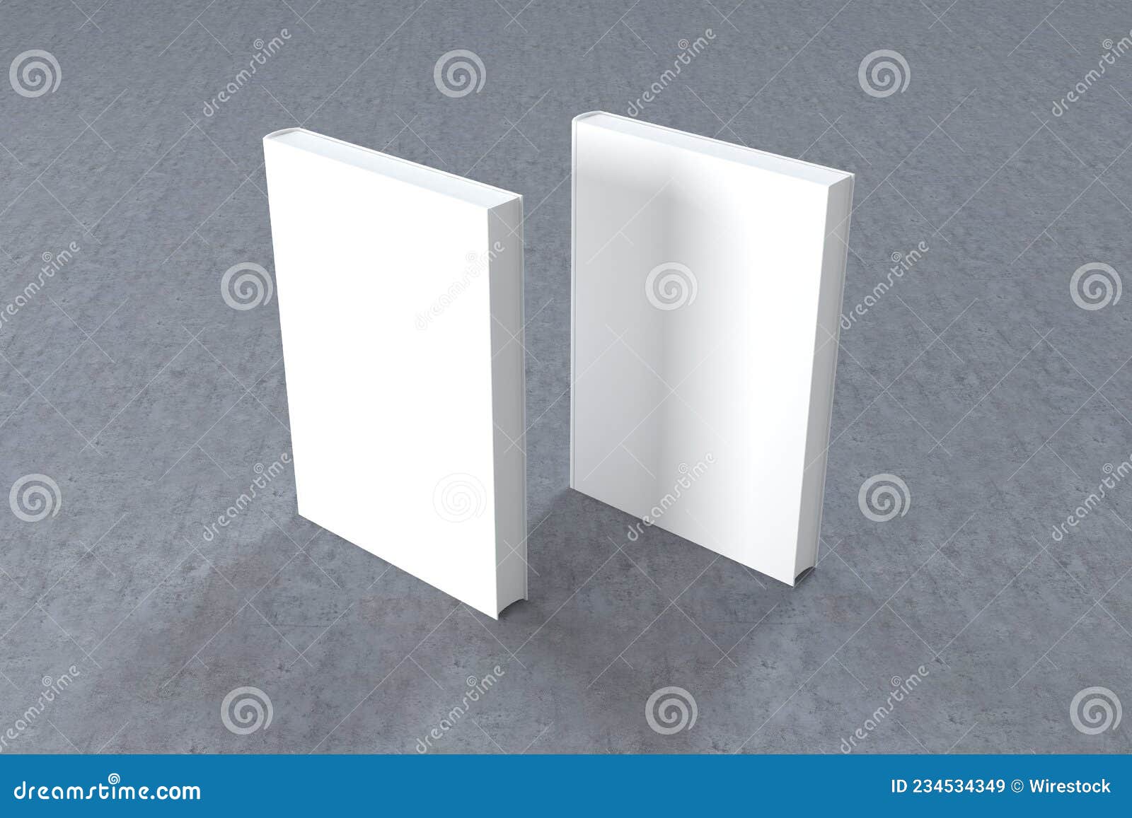 3d Rendering of Two A4 Paper Stacks on a Gray Background Stock ...