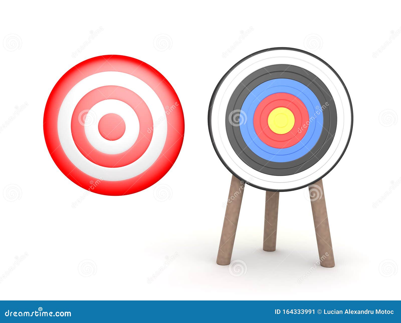 3D Rendering of Two Targets Stock Illustration - Illustration of fire ...