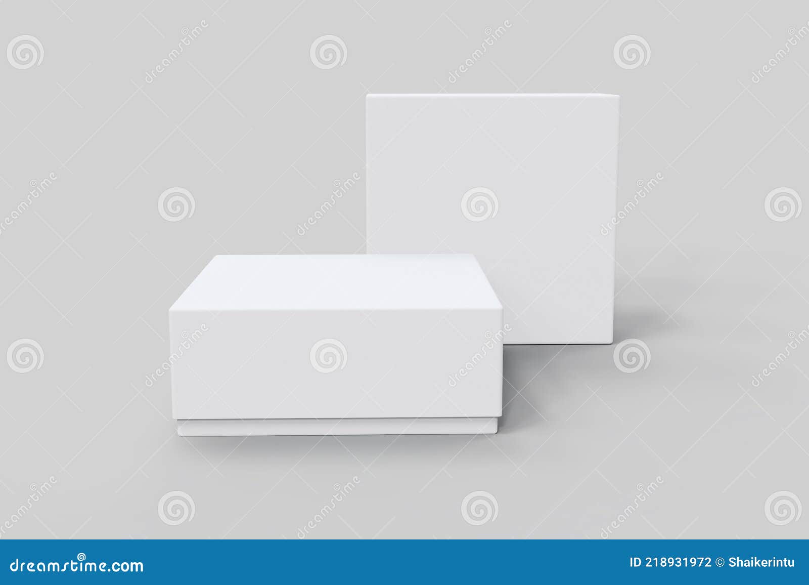 3d Rendering of Two White Boxes. Shows Both Vertical and Horizontal ...