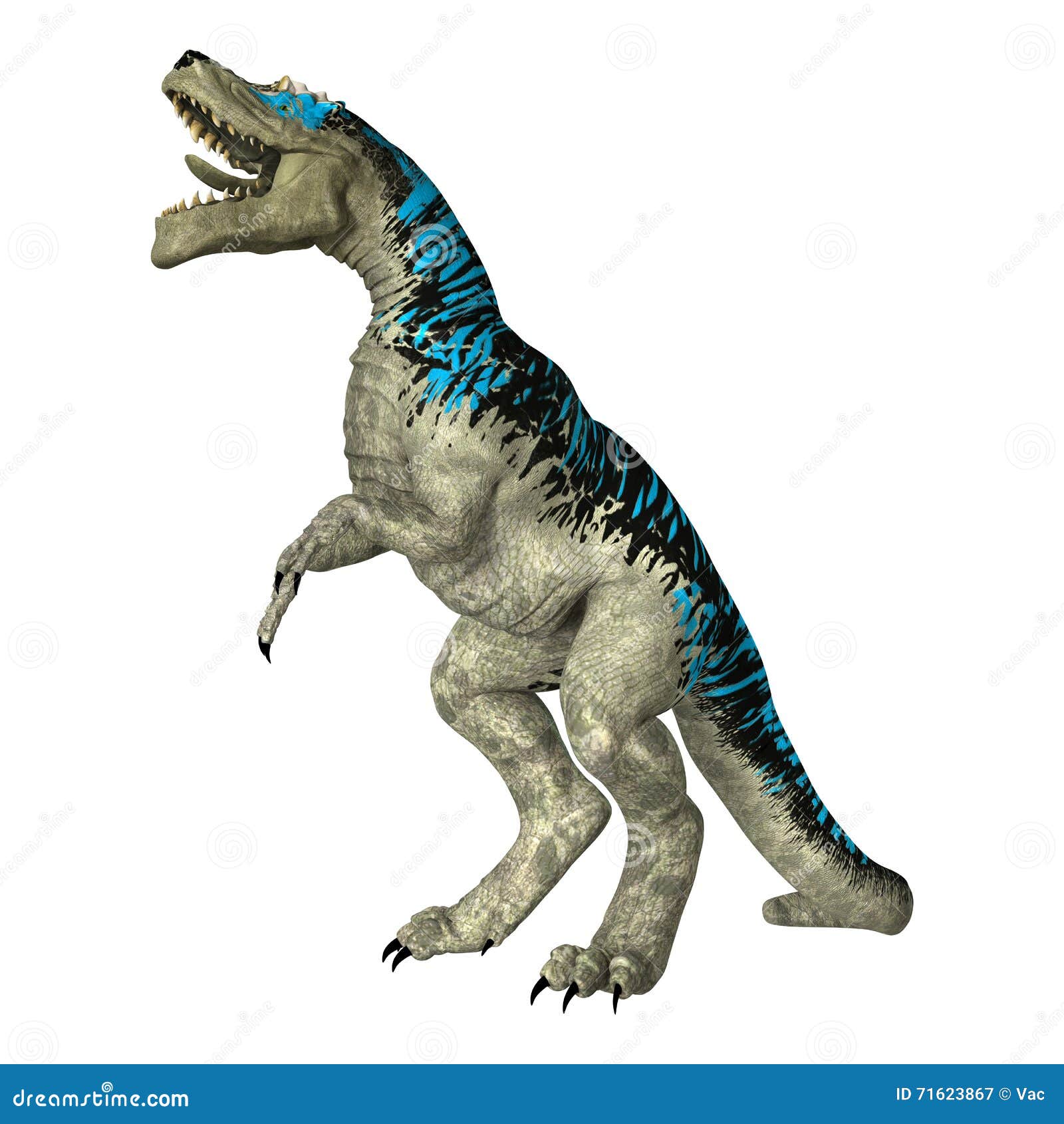 3D Rendering Tyrannosaurus Rex on White Stock Illustration ...