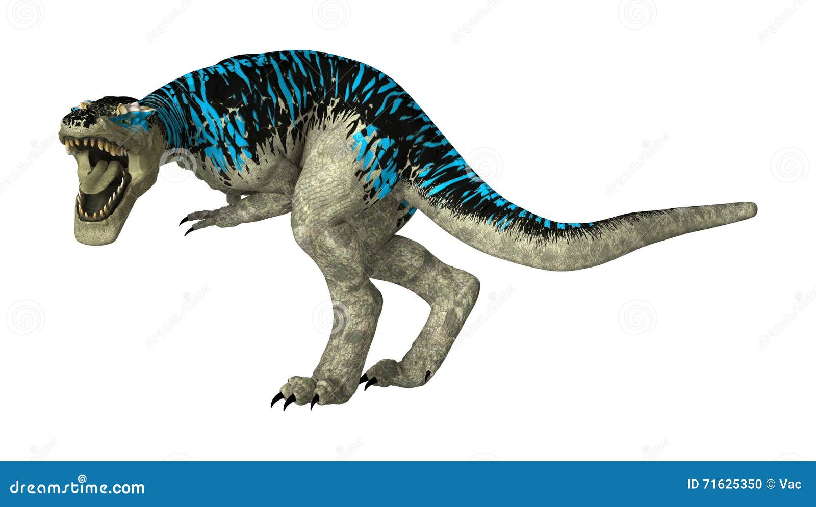 3D Rendering Tyrannosaurus Rex on White Stock Illustration ...