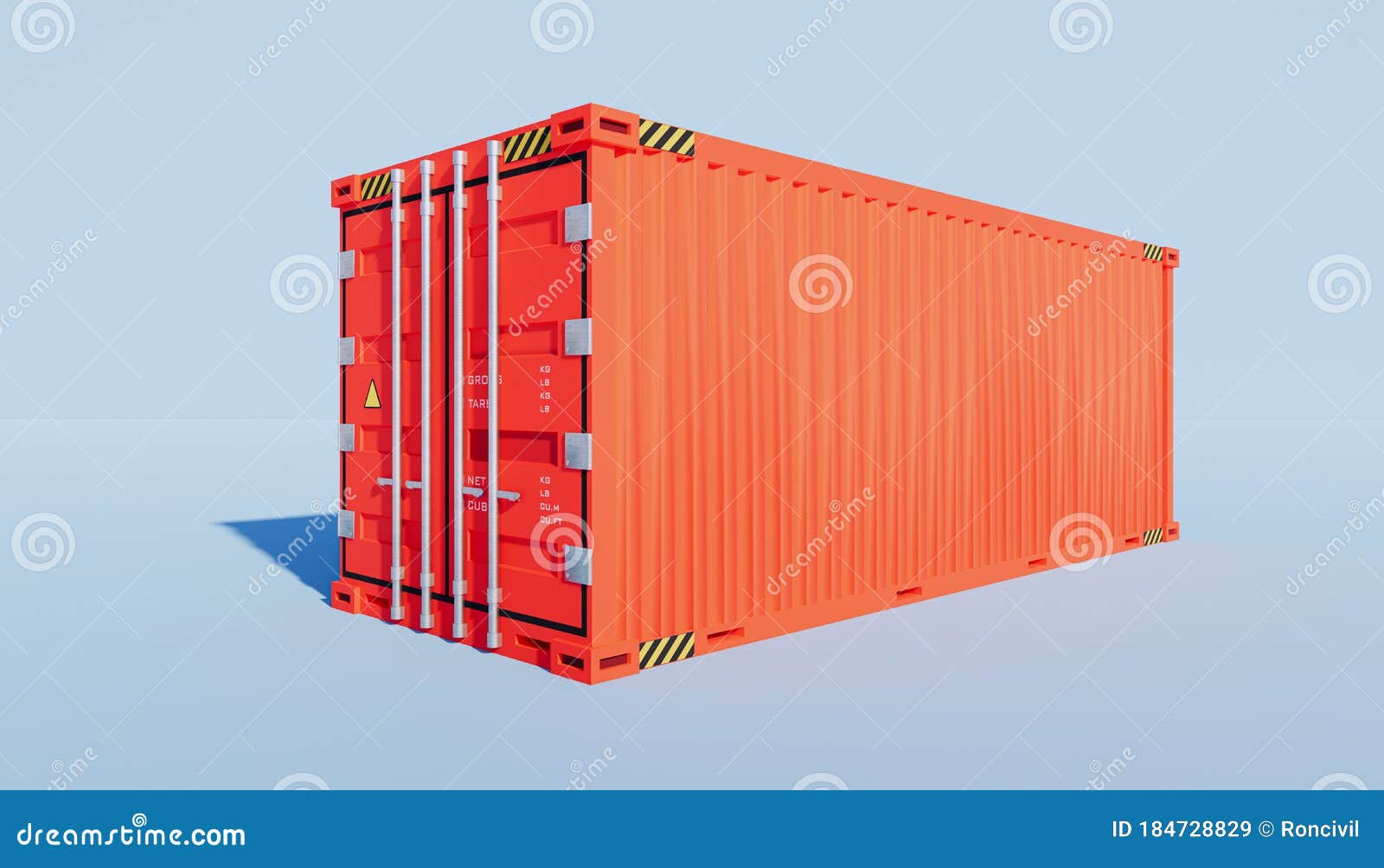 3d cargo container stock illustration. Illustration of commercial ...