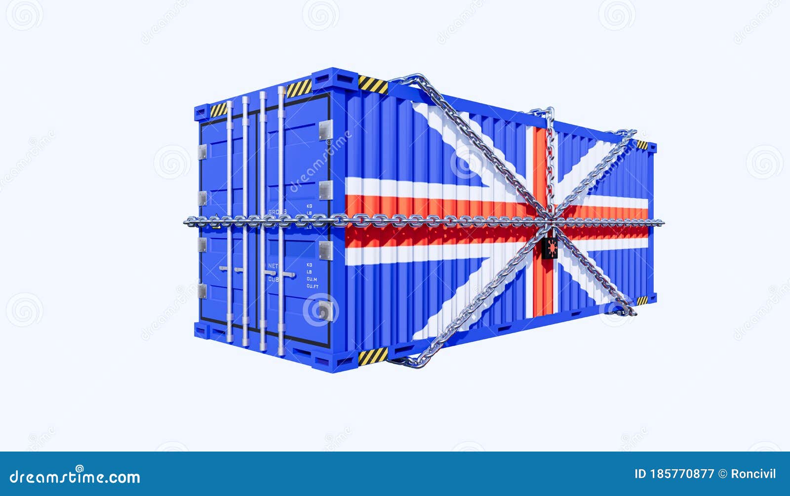 3d Cargo Container Lockdown Stock Illustration - Illustration of ...