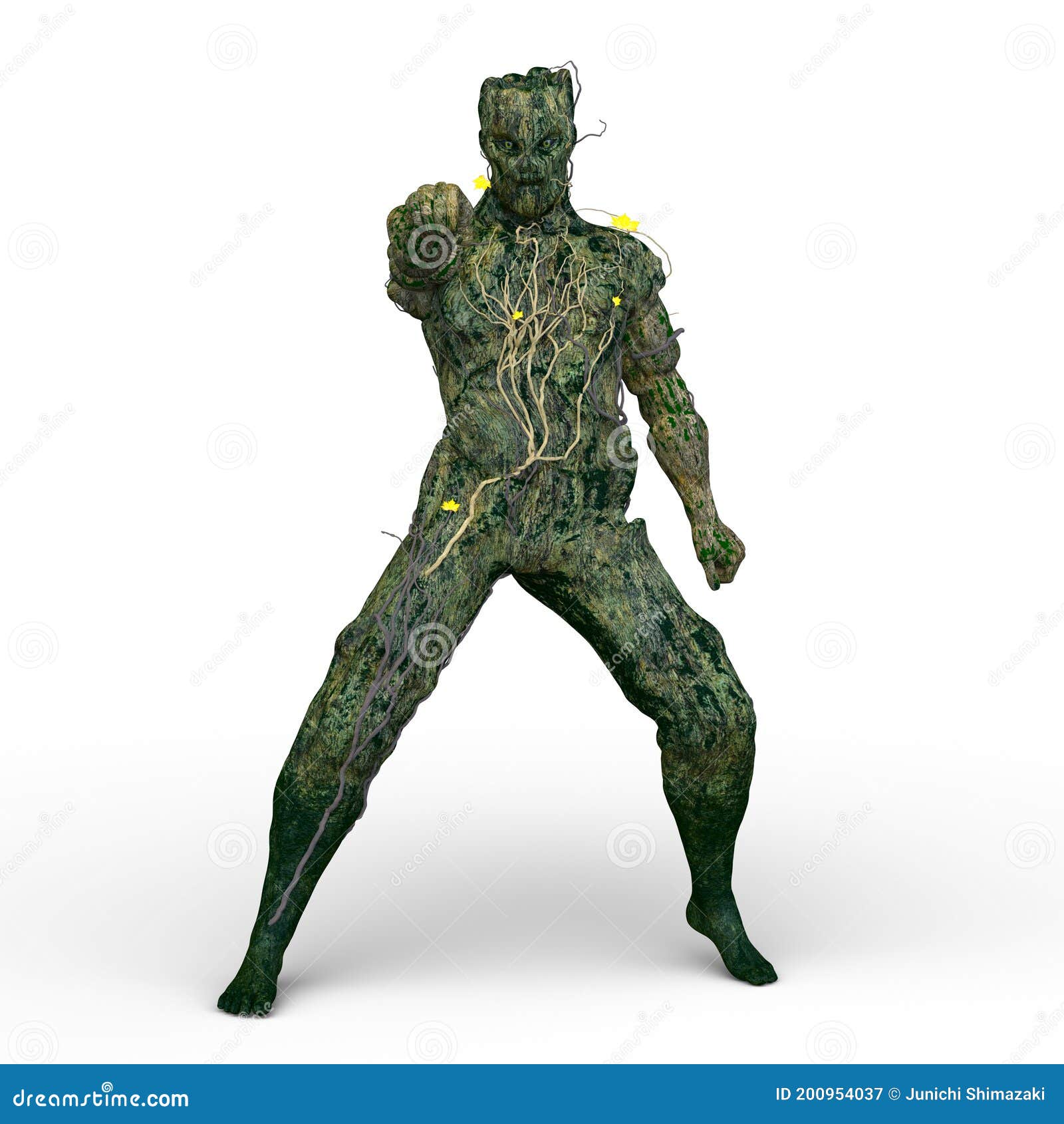 3D Rendering Of Uncanny Tree Man Stock Image | CartoonDealer.com #200954101