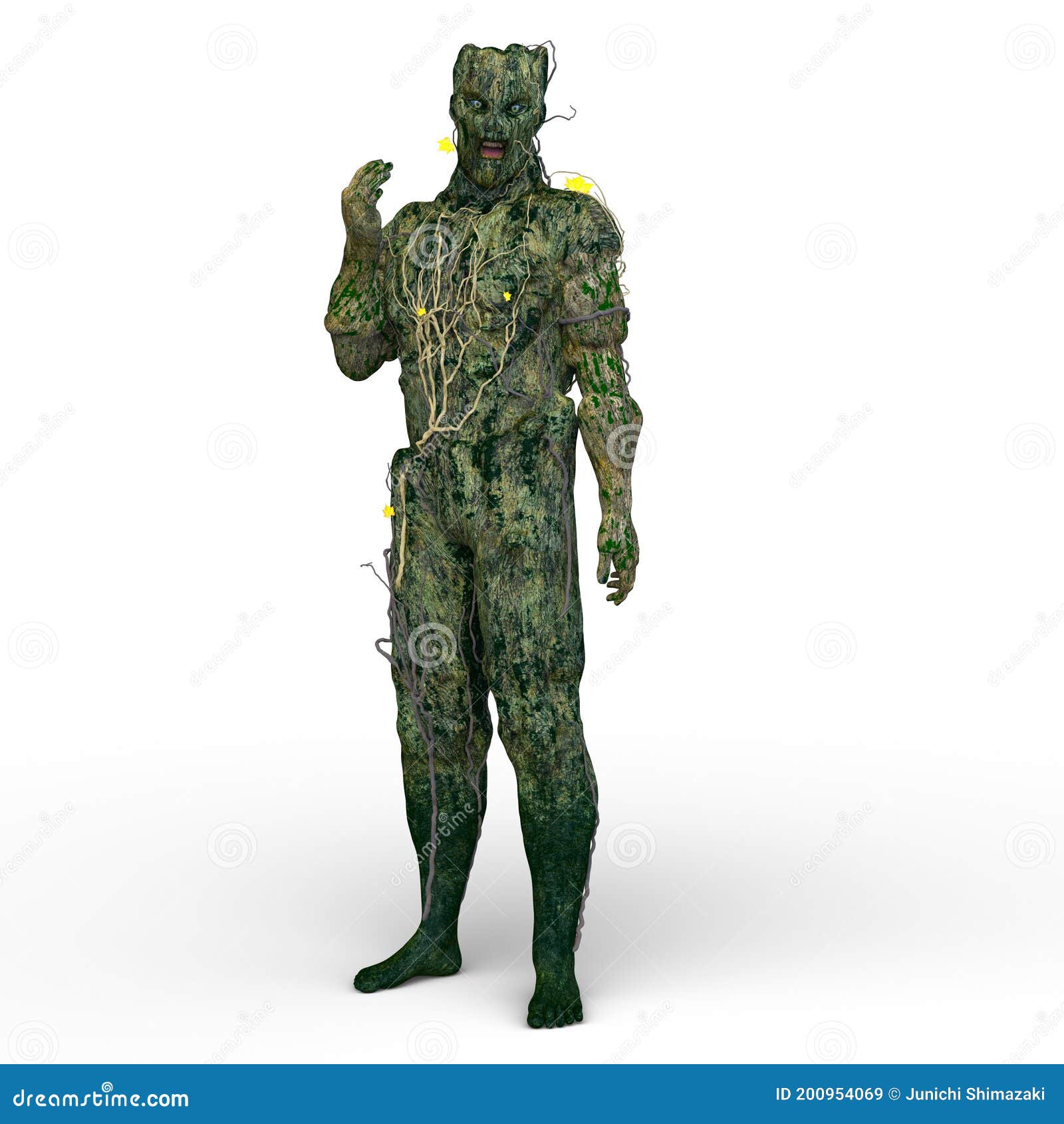 3D Rendering Of Uncanny Tree Man Stock Image | CartoonDealer.com #200954101