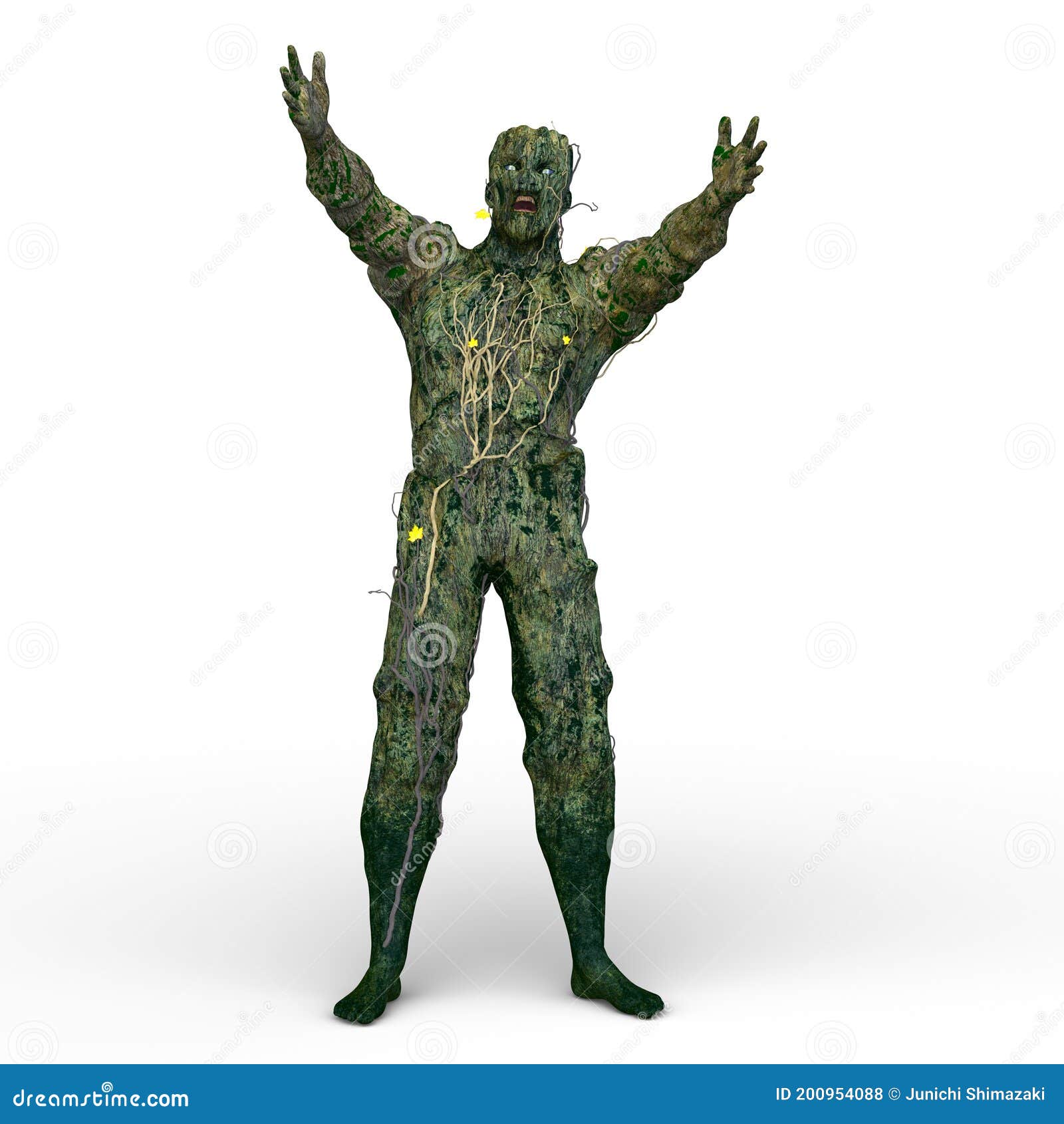 3D Rendering Of Uncanny Tree Man Stock Image | CartoonDealer.com #200954101