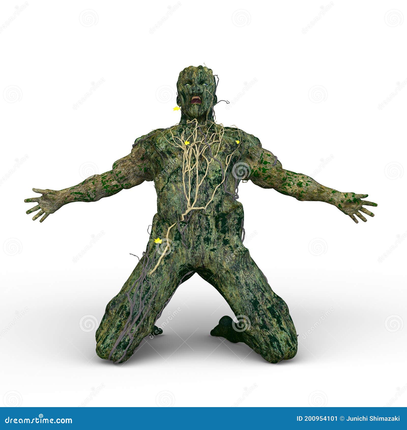 3D Rendering Of Uncanny Tree Man Stock Image | CartoonDealer.com #200954101