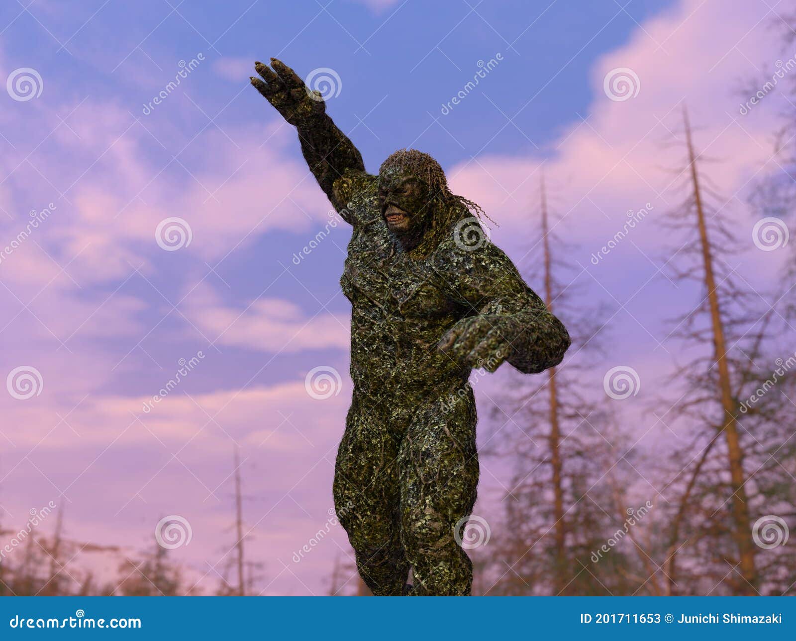 3D Rendering Of Uncanny Tree Man Stock Image | CartoonDealer.com #200954101