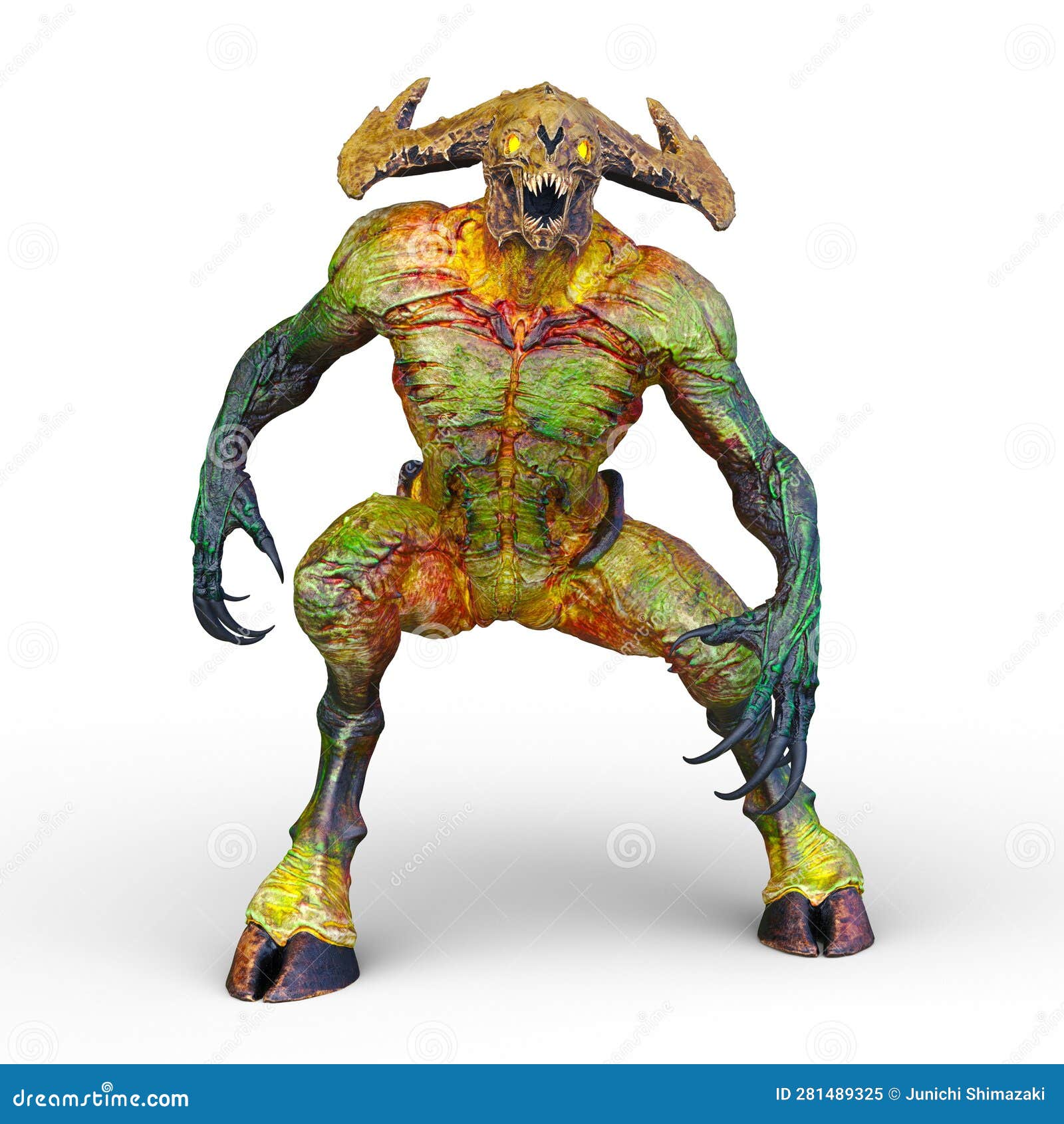 3D Rendering of a Undead Monster Stock Illustration - Illustration of ...