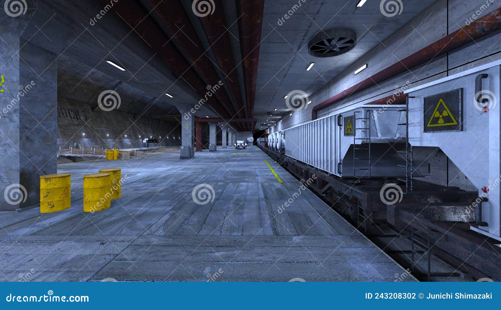 3D Rendering of the Underground Storage Facility Stock Illustration ...