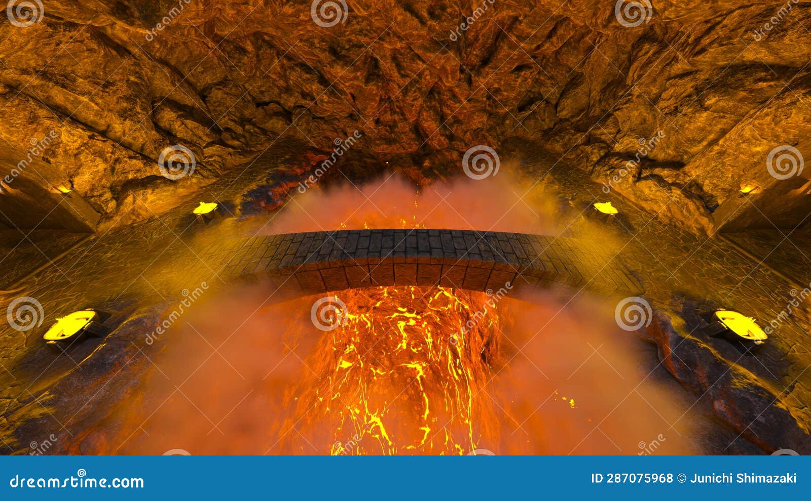 3D Rendering of the Underground Temple Stock Illustration ...