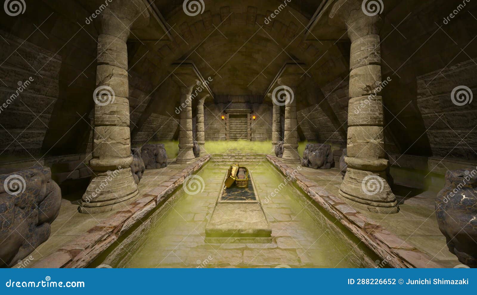 3D Rendering of the Underground Temple Stock Footage - Video of ...