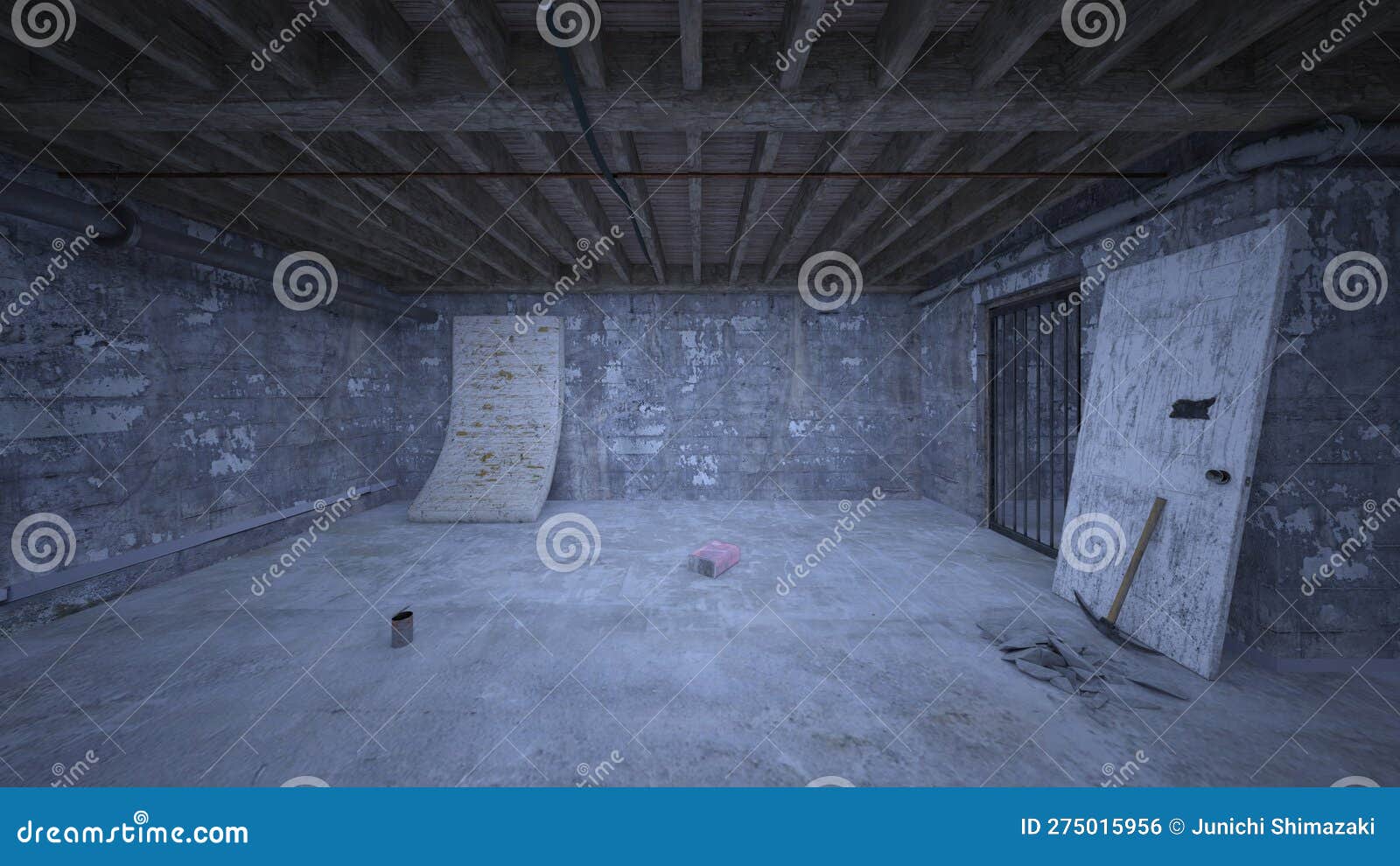 3D Rendering of the Underground Warehouse Stock Illustration - Illustration of factory, pose ...