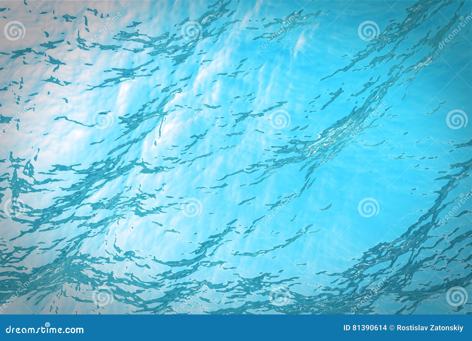3d Rendering Underwater Sea, Ocean Surface With Light Rays, High ...