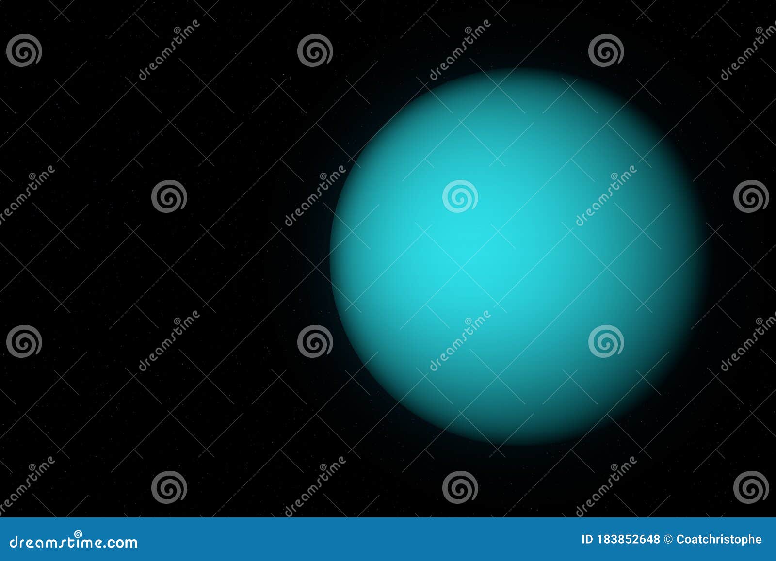 Uranus - The Seventh Planet Of The Solar System, 3D Rendering Royalty ...